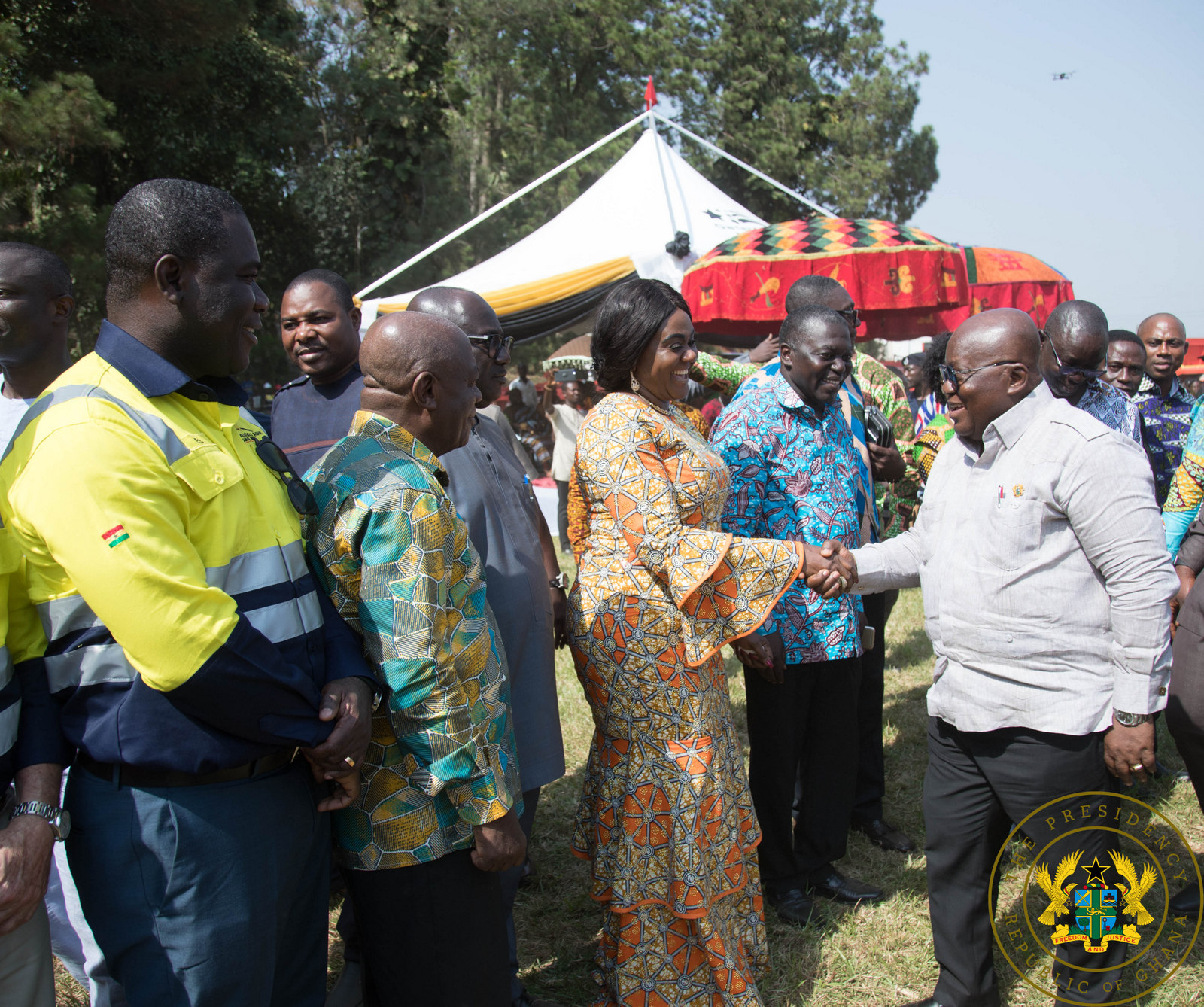 President Akufo-Addo with the deputy Minister for Lands and Natural ...