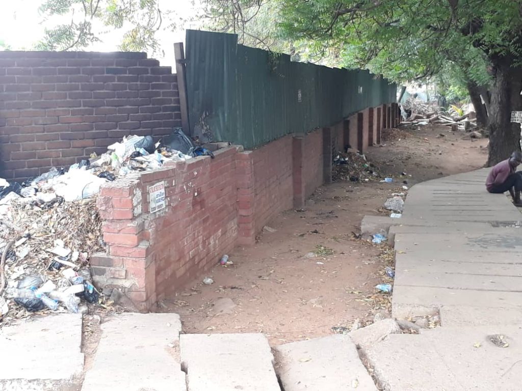 Garbage takeover frontage of Jubilee House, Army Officers’ Mess