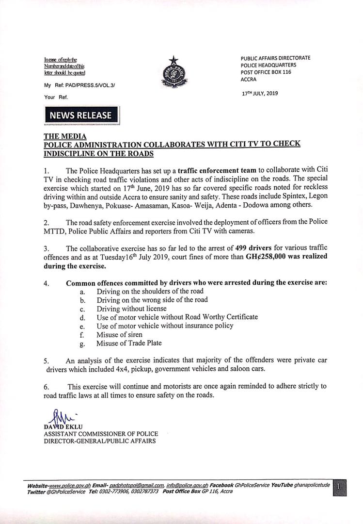 wai police new statement | Citinewsroom - Comprehensive News in Ghana
