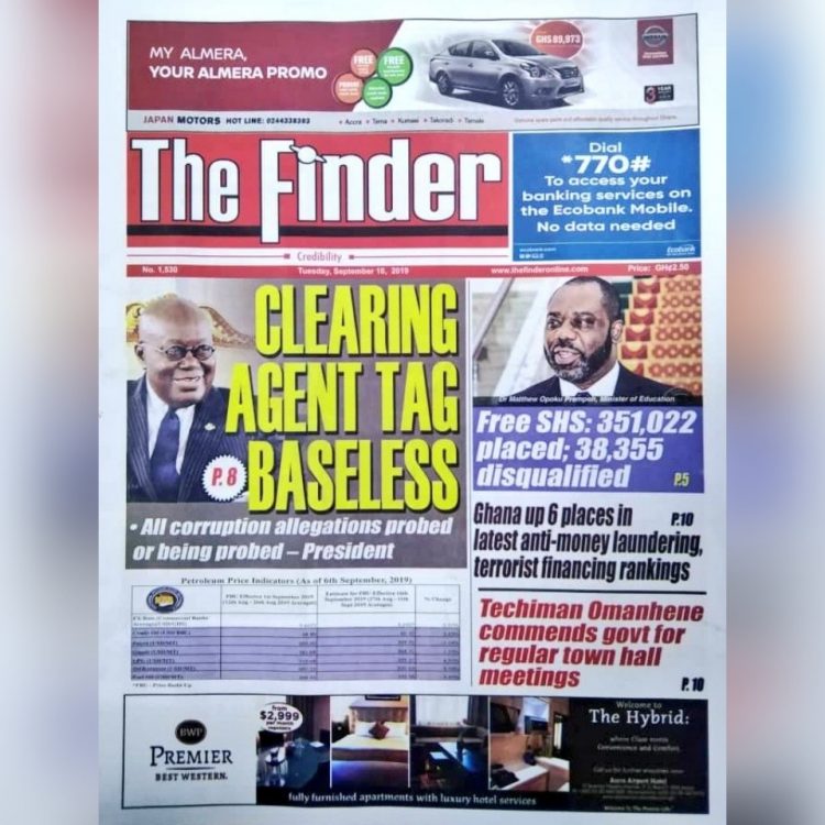 Newspaper headlines: Tuesday, September 10, 2019