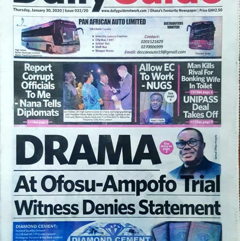 Newspaper Headlines: Thursday, January 30, 2020