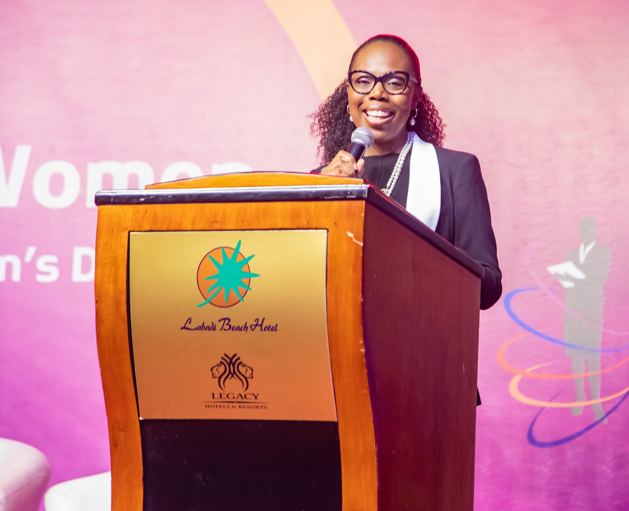 Mrs Abena Osei-Poku, Managing Director of Absa Bank Ghana speaking at ...