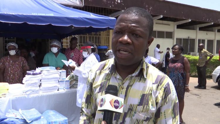 NDC's Dr Grace Ayensu-Danquah supports Essikadu Hospital with COVID-19 PPEs