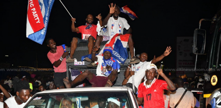 NPP supporters jubilate after Akufo-Addo’s re-election [Photos]