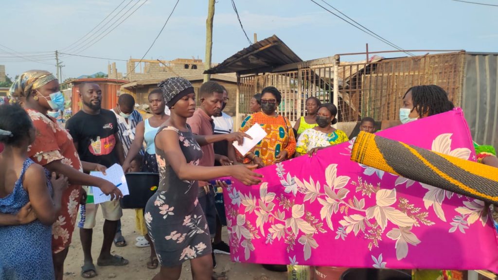 Krowor MP supports Nungua fire victims with cash, relief items