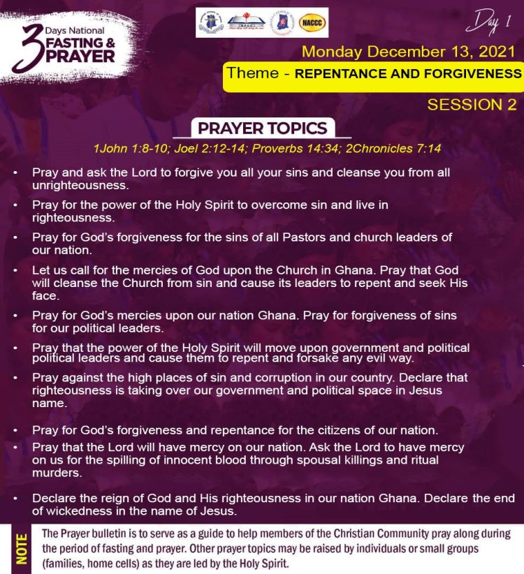 Christian leaders declare 3-day prayer and fasting for national peace ...