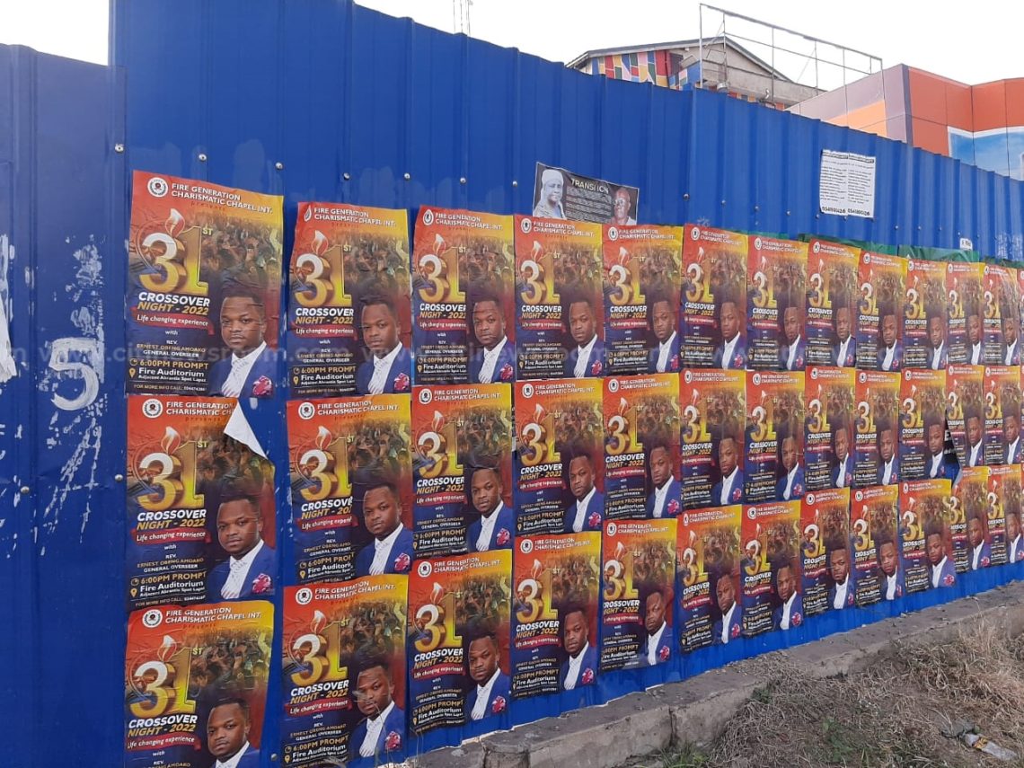 Churches mount giant billboards in town ahead of 2022 watch night ...