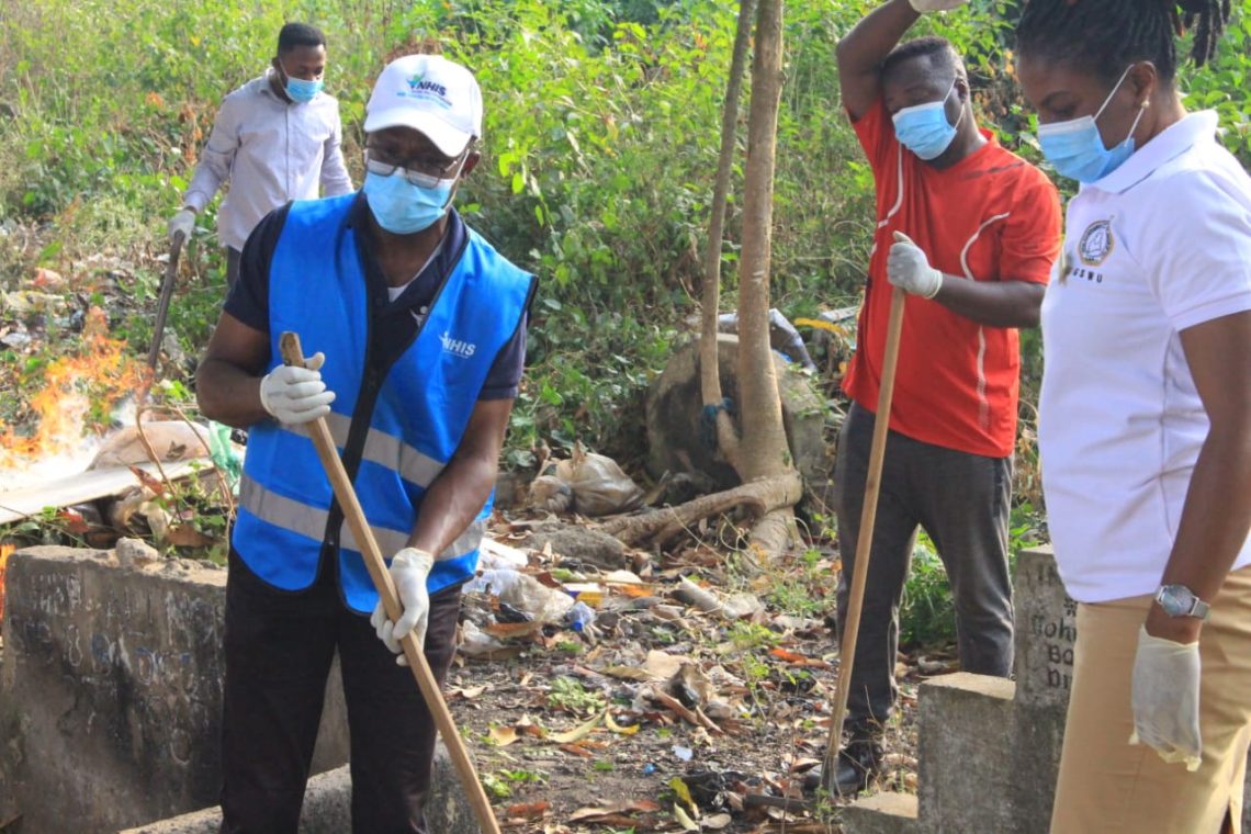 Obuasi NHIS marks active month celebration with clean-up exercise