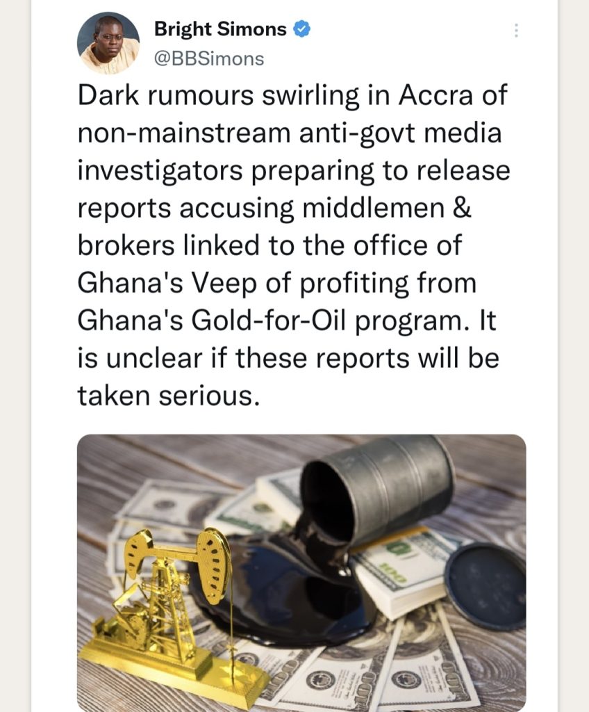 Bright Simons writes: Mystery middlemen surface in Ghana’s gold for oil ...