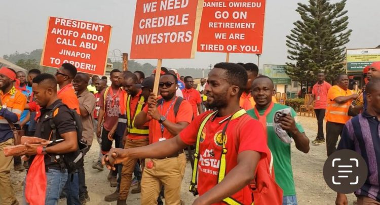 FGR Bogoso-Prestea Mine workers demonstrate over alleged mismanagement
