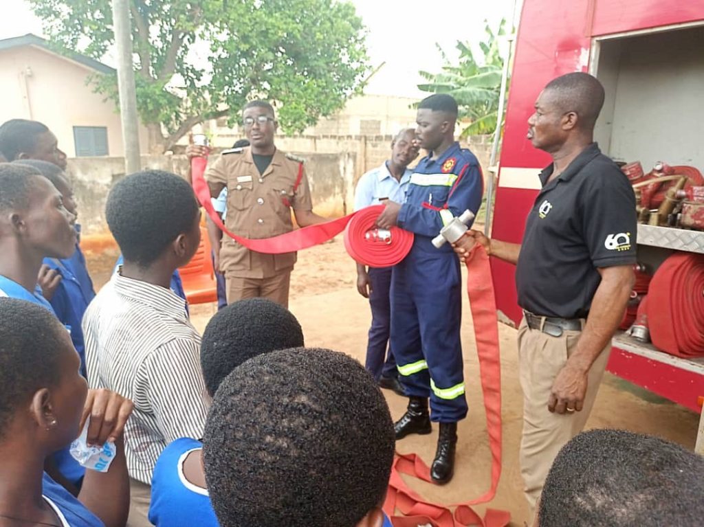 Firefighters, NCCE educate pupils in Ketu North Municipal on fire safety