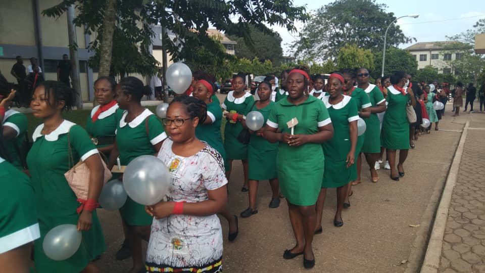 Workers of Tetteh Quarshie Memorial Hospital hold vigil for staff ...