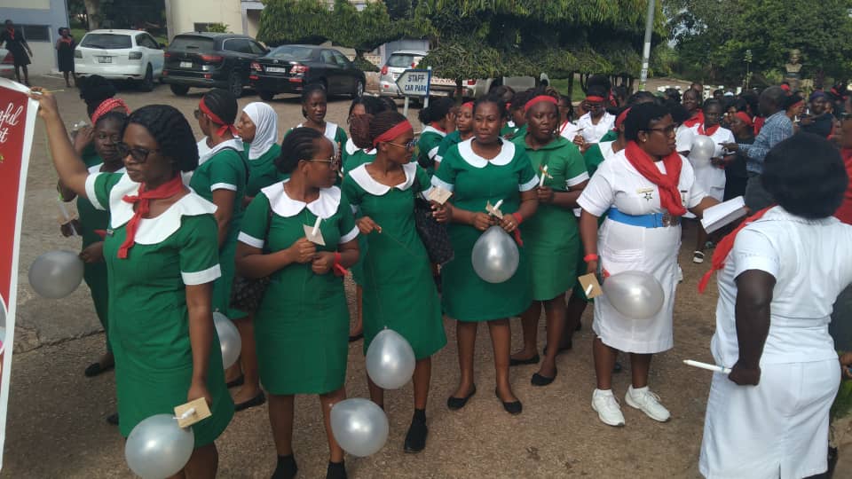 Workers of Tetteh Quarshie Memorial Hospital hold vigil for staff ...