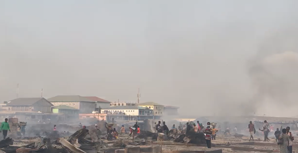 Traders count their losses after fire ravaged Kantamanto market
