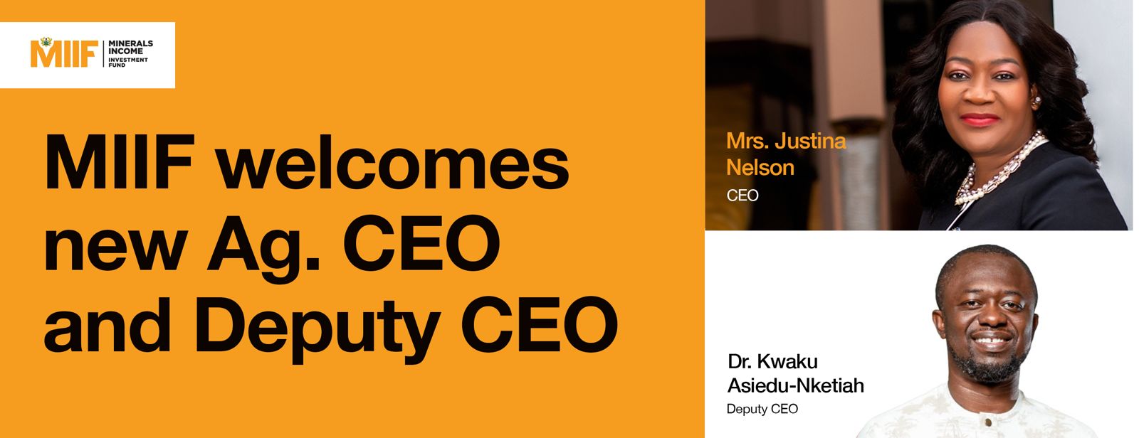 MIIF welcomes new Acting CEO and Deputy CEO