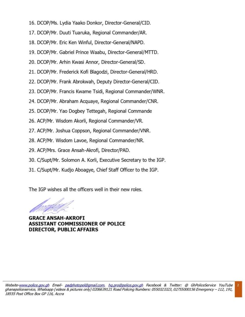 IGP overhauls Police leadership, names new Command Heads
