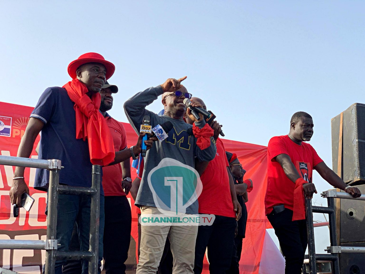 [Photos] NPP, allied parties protest Chief Justice’s suspension