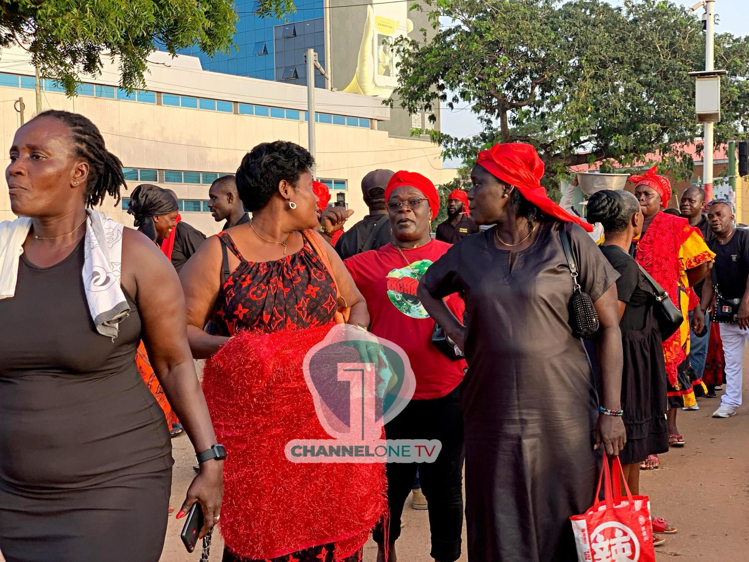 [Photos] NPP, allied parties protest Chief Justice’s suspension