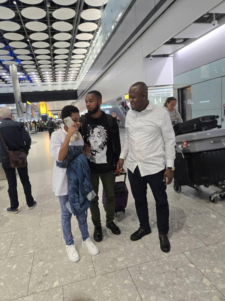 Suzzy Pinamang arrives in UK for urgent eye surgery