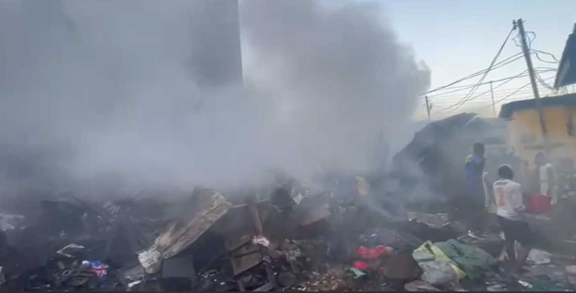 Fire destroys Kantamanto Tazani Lane