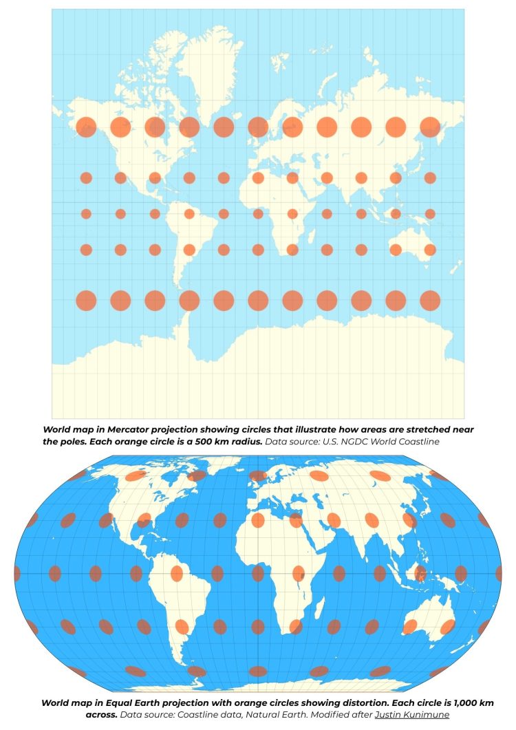 Replacing Mercator with Equal-Earth: 456 years of cartographic ...